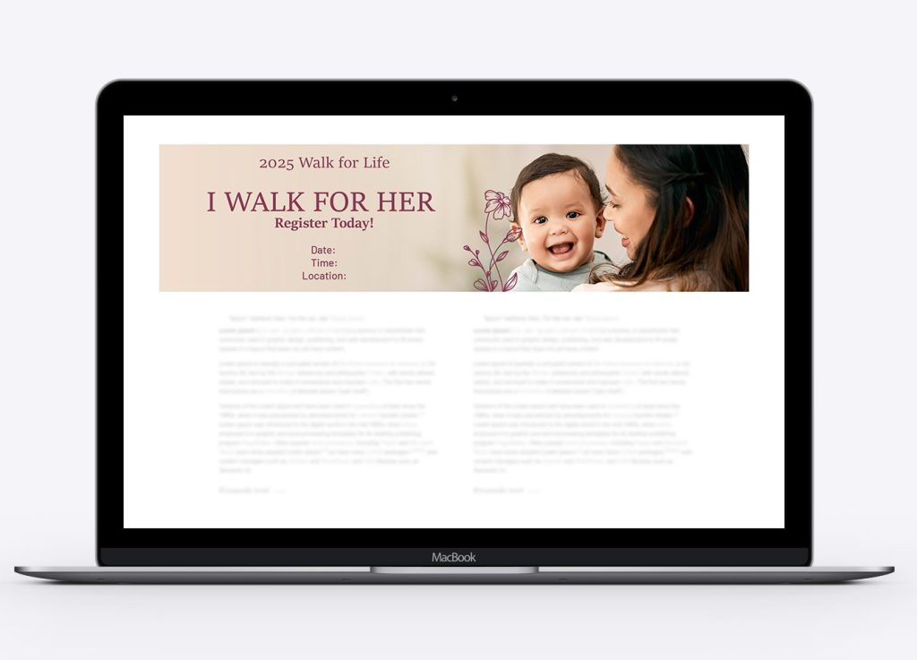 I Walk for Her | Walk for Life Package | Choose Life Express